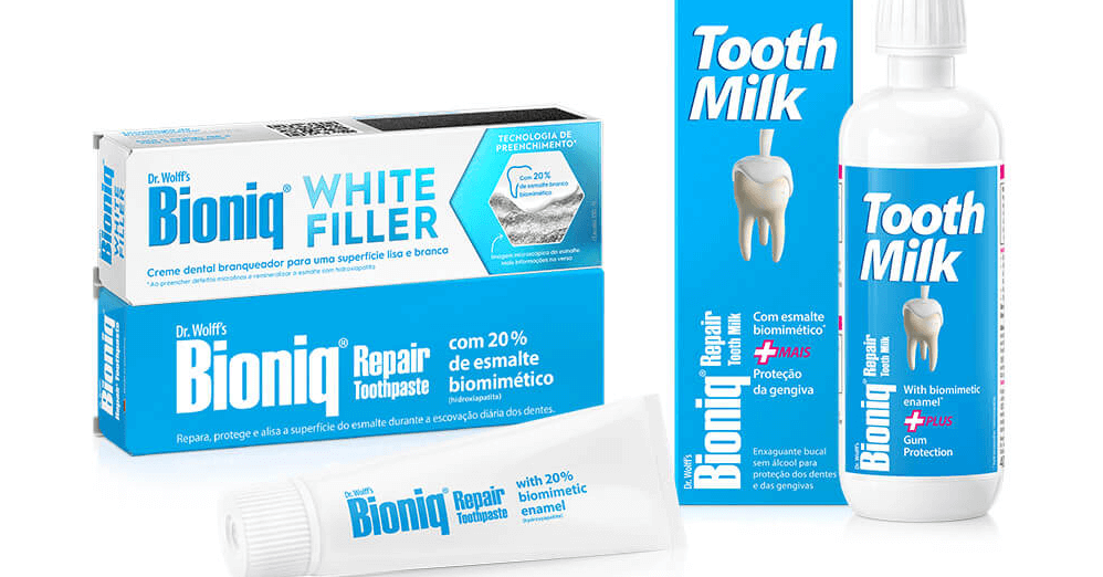 Creme dental Bioniq® Repair – com esmalte artificial
